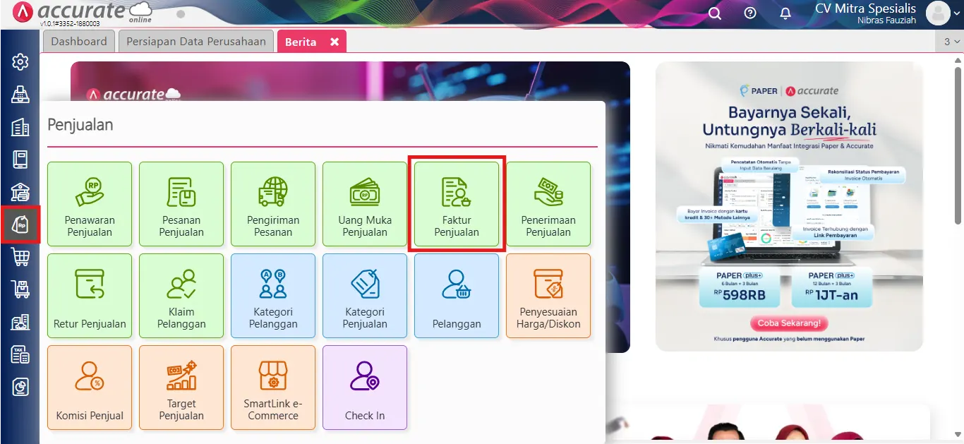 Cara Mencetak Formulir A5 di Kertas A4 Accurate Online | Tutorial Accurate