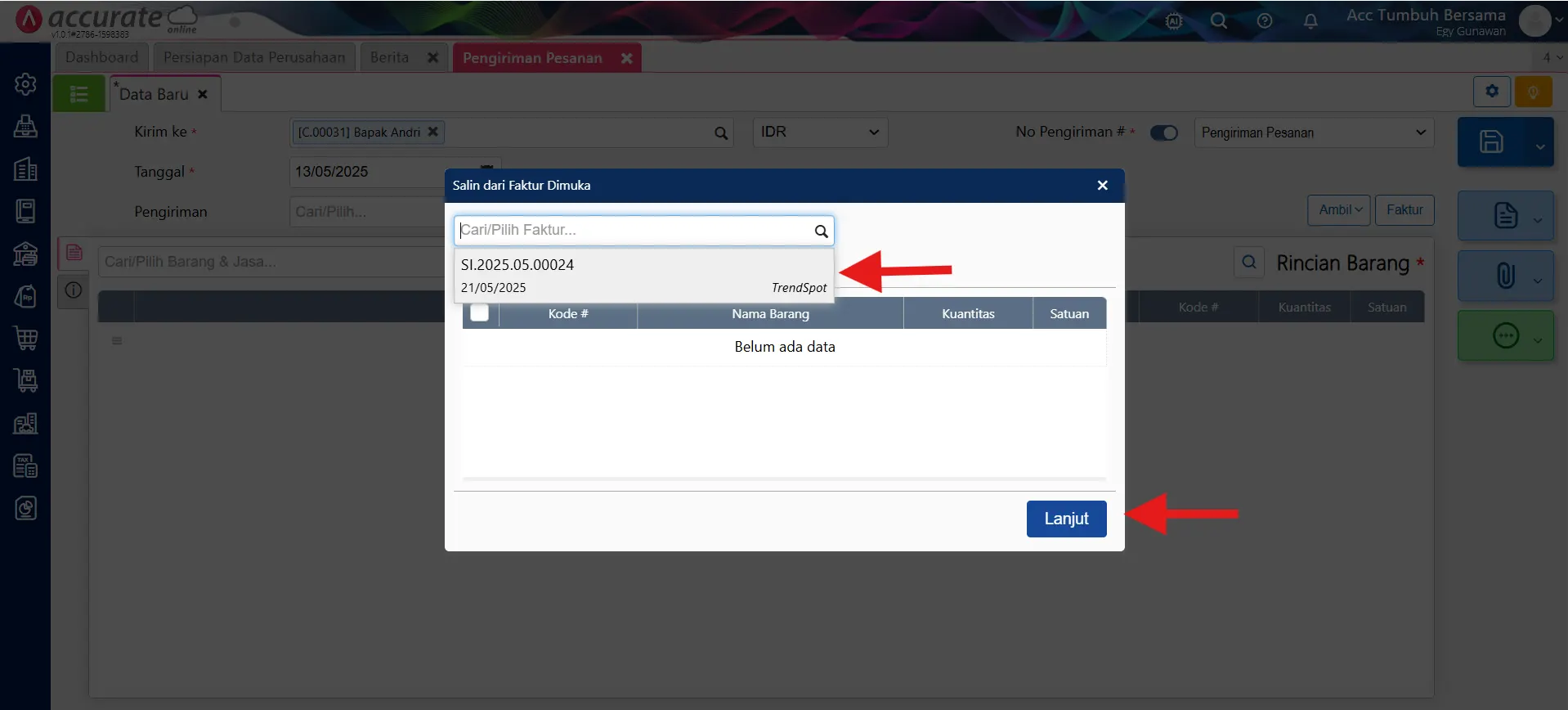 Cara membuat retur penjualan untuk faktur dimuka | Tutorial Accurate