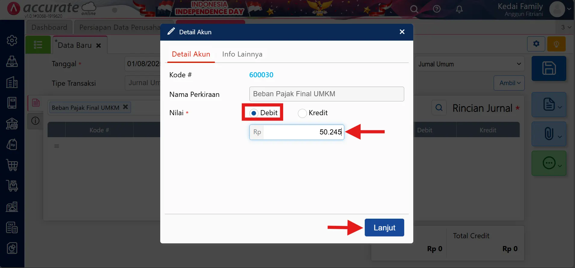 Cara mencatat PPh Final 0,5% di Accurate Online | Tutorial Accurate