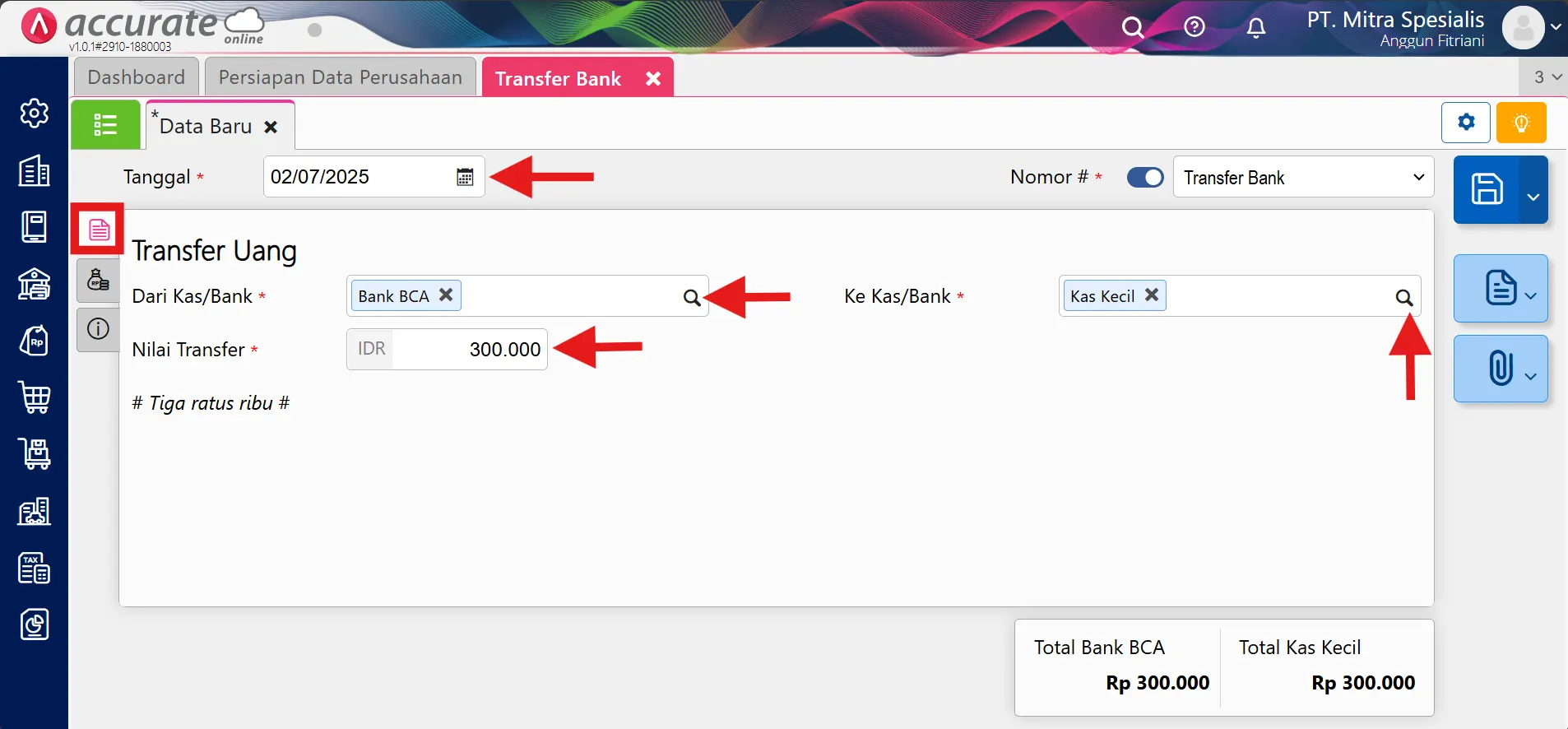 Cara Menampilkan Biaya Transfer Antar Bank | Tutorial Accurate