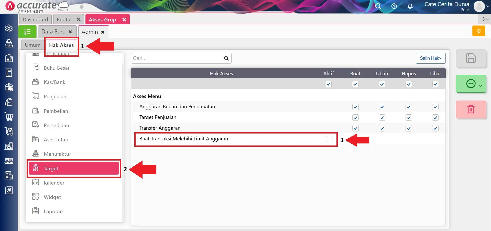 Cara Membatasi Transaksi Operator Sesuai Limit Anggaran | Help Accurate