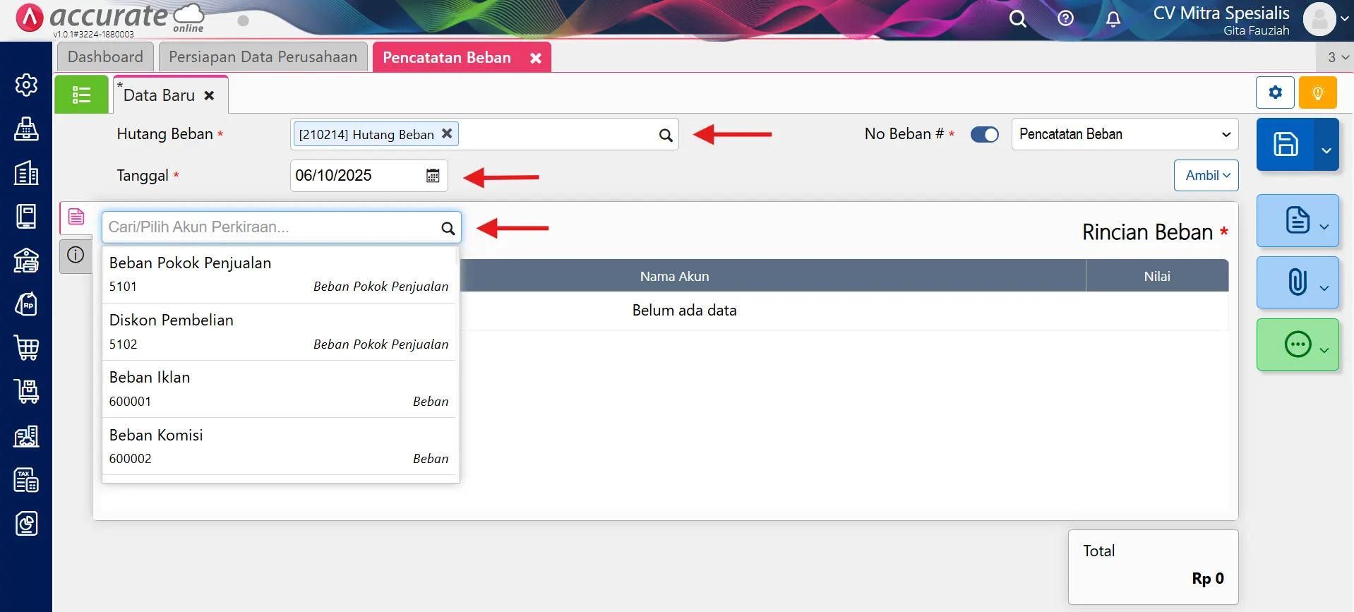 Cara mencatat beban secara akrual/utang di Accurate Online | Tutorial ...