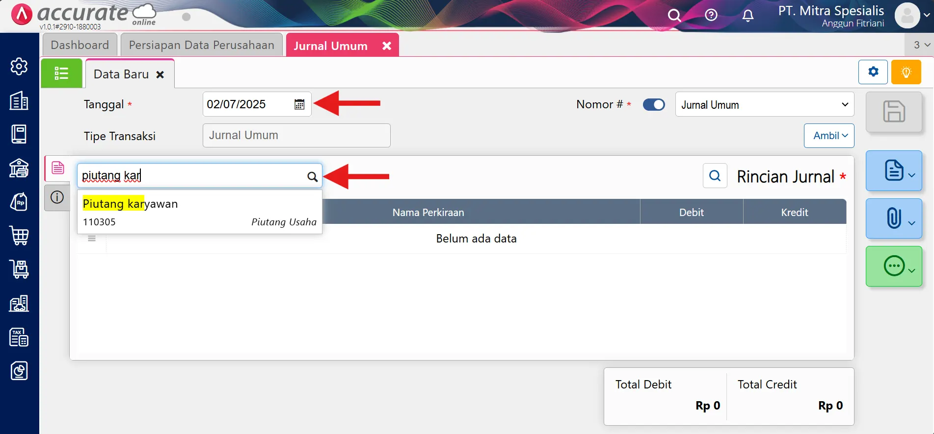 Cara Mudah Mencatat Piutang Karyawan di Accurate | Tutorial Accurate