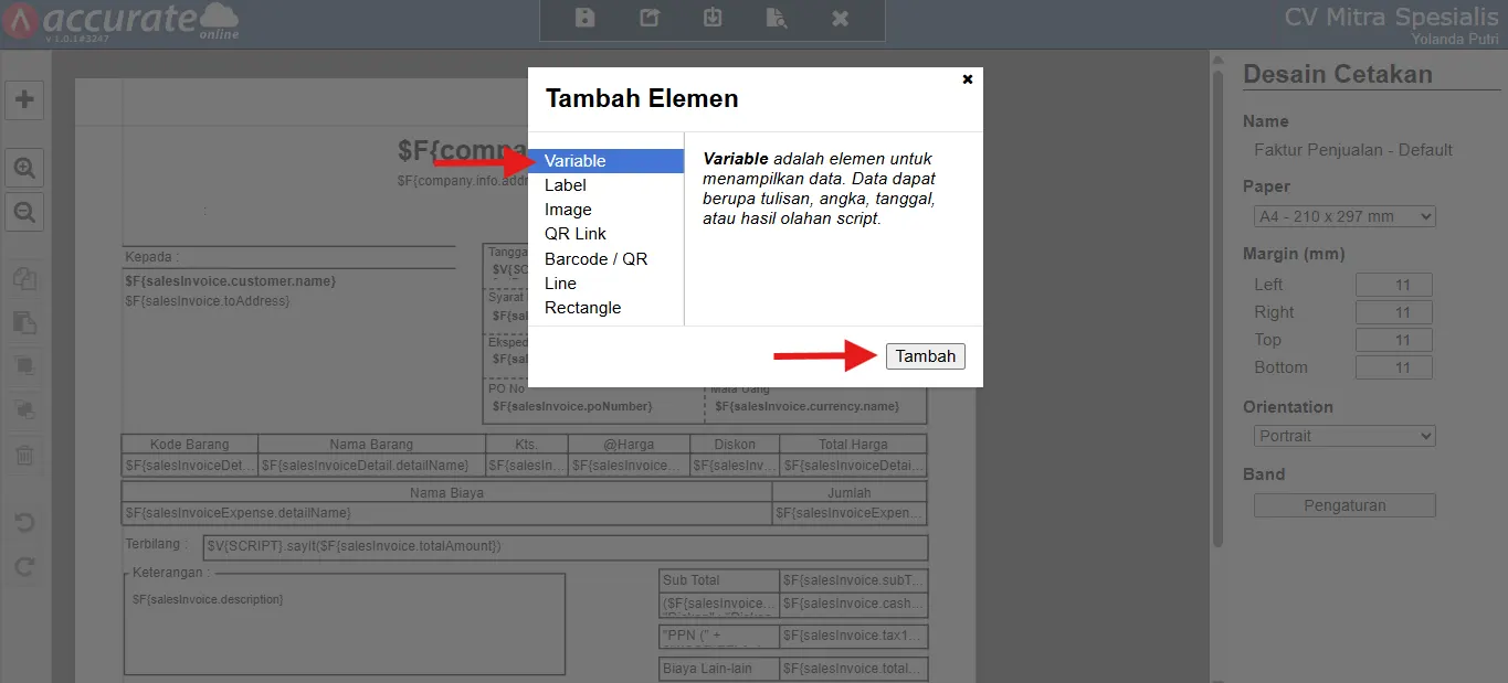 Cara Menampilkan Tulisan Terbilang di Invoice dan Faktur Penjualan ...