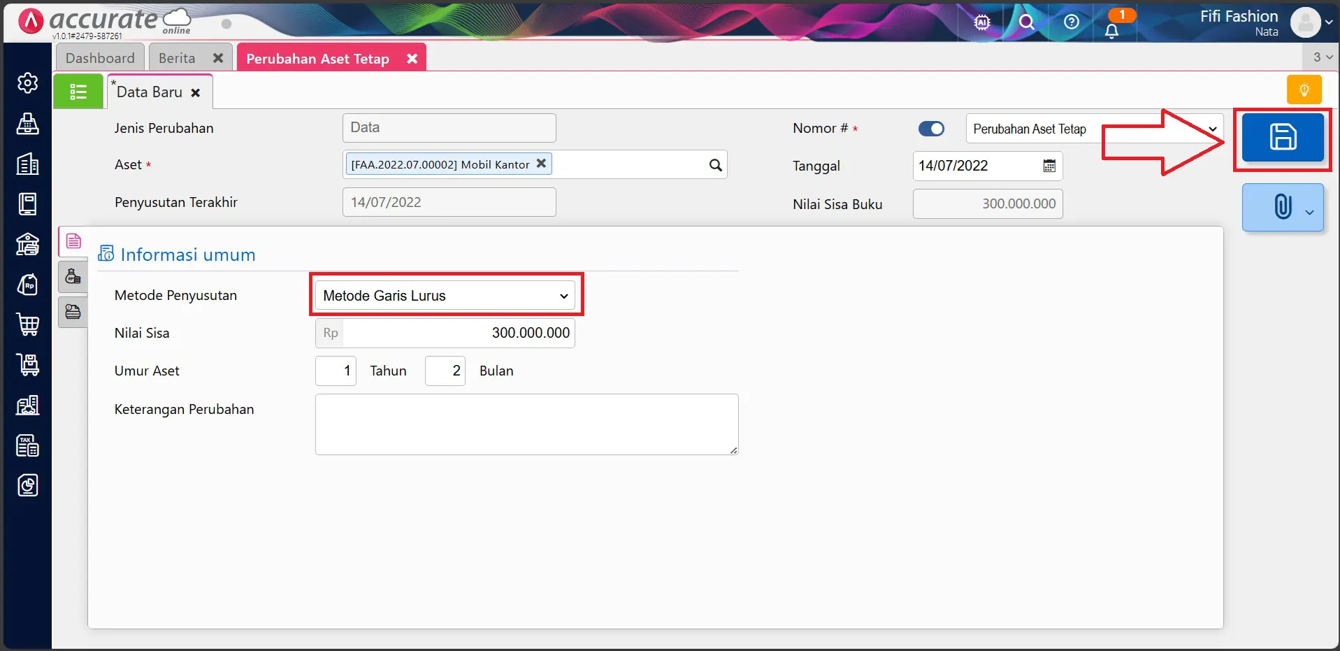 Cara Melakukan Perubahan Aset Tetap pada Accurate Online | Tutorial ...