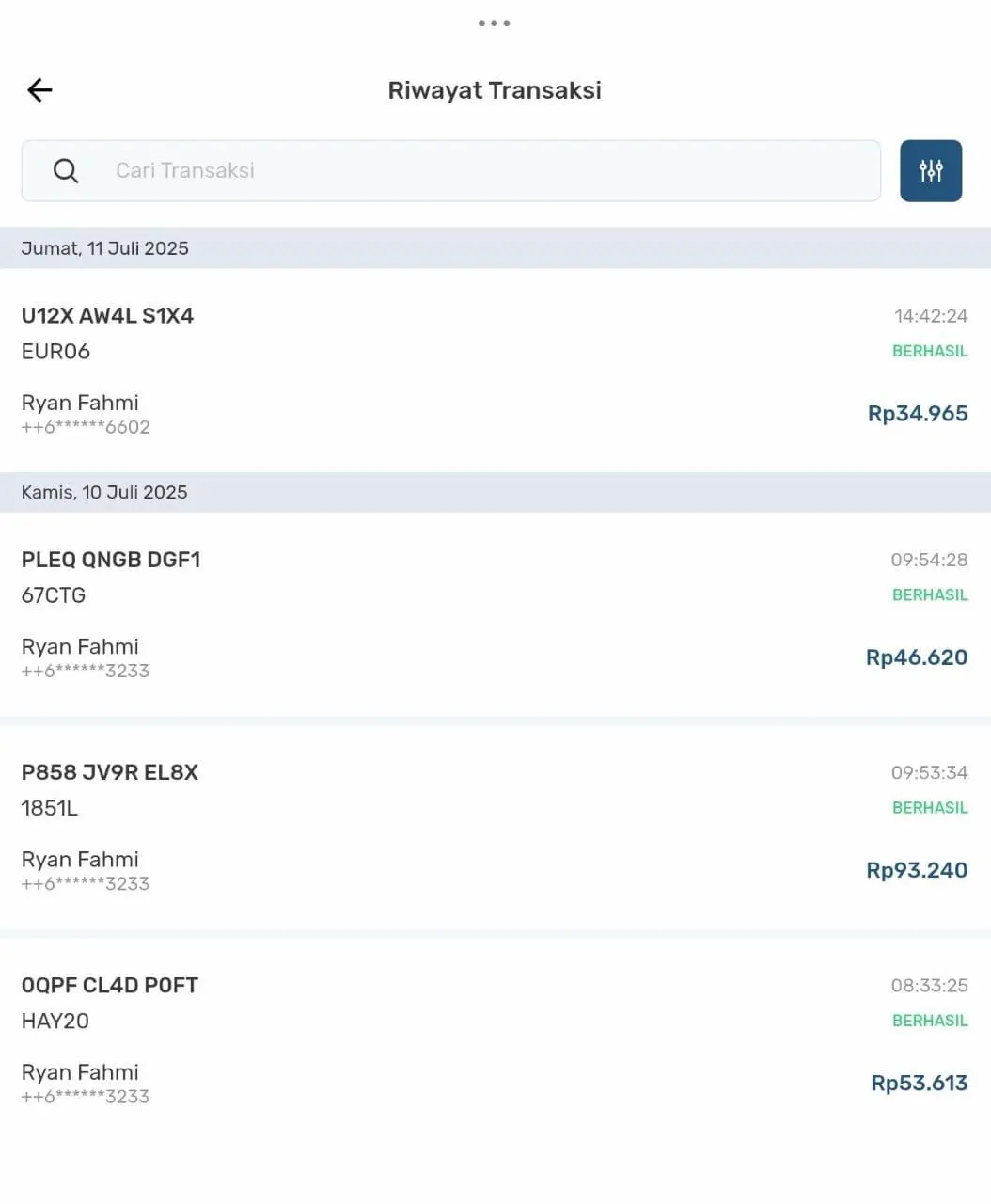 Cara melihat riwayat transaksi di Aplikasi Bliss Merchant | Help Accurate